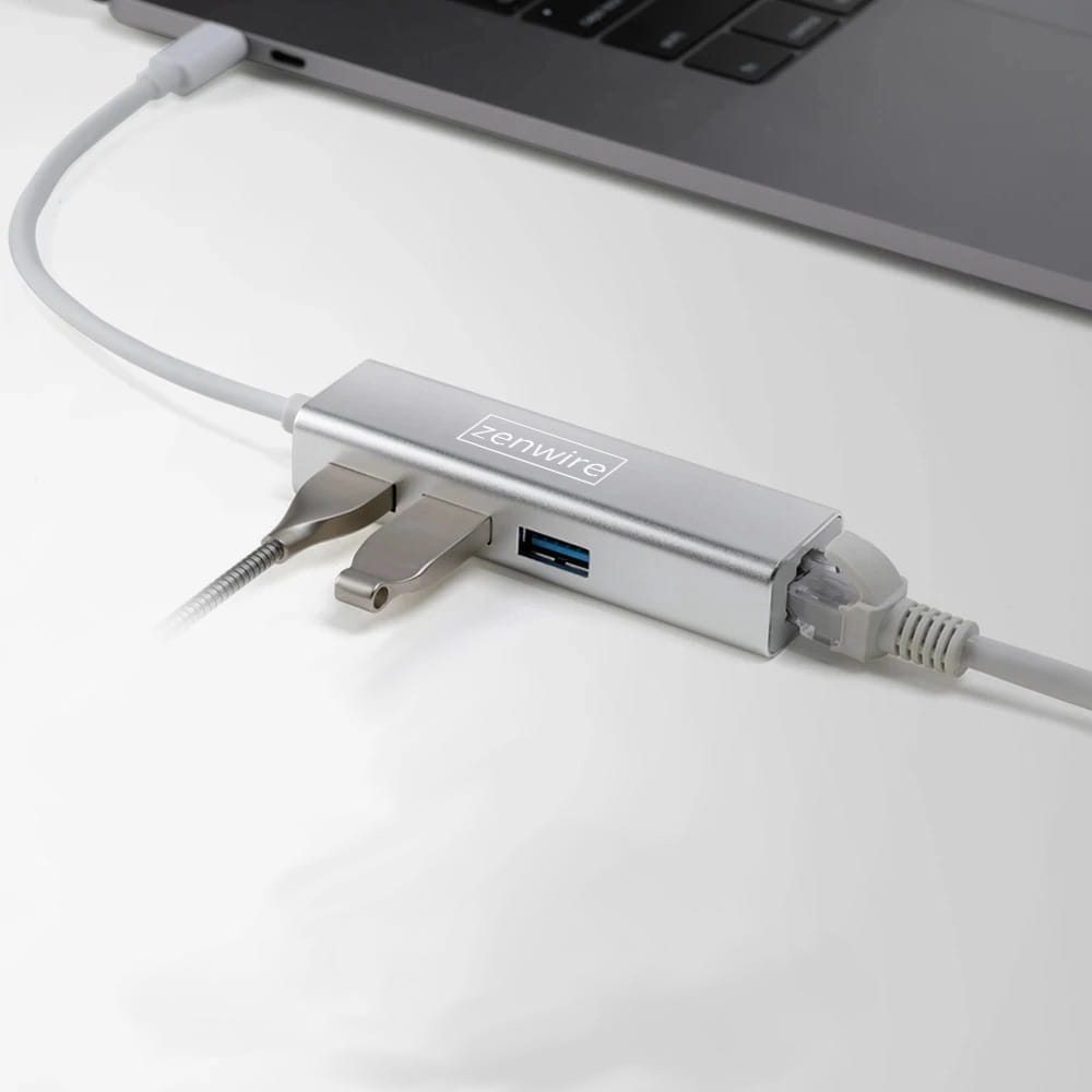 USB Ethernet-adapter HUB RJ45 LAN-adapter 2.0 Projektory, huby ...